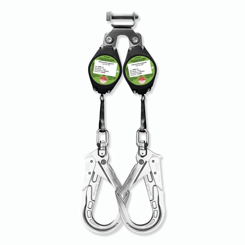 Class A Dual Self-Retracting Lifeline 6 ft Dual Harness Connector 300 ...