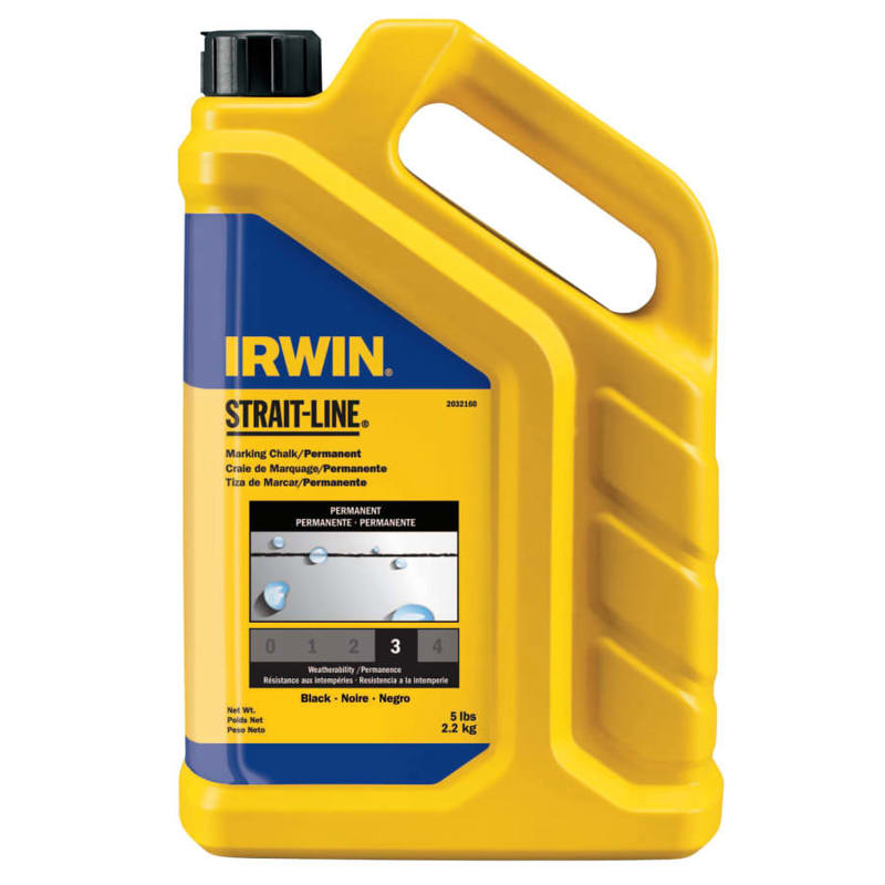 Strait-Line? Permanent Staining Marking Chalk 5 lb Bottle Jet Black ...
