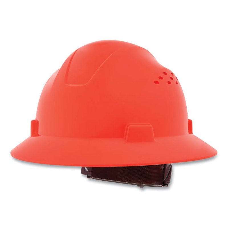 Advantage Series Full Brim Vented and Non-Vented Hard Hat, 4 pt Rapid ...