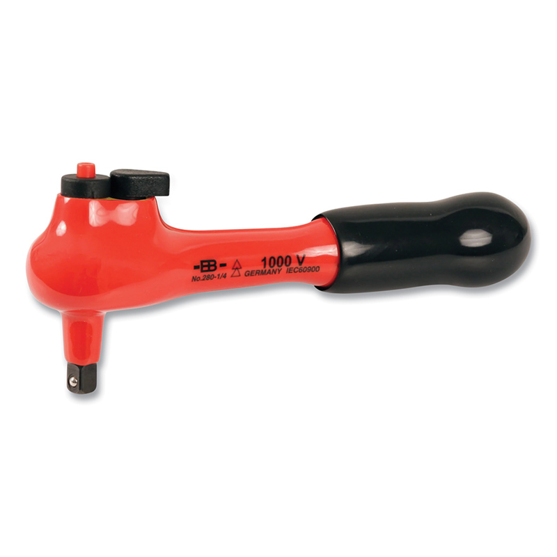 Insulated Ratchet 1/4 in Drive 5-1/2 in OAL Alloy Steel | GT Safety ...