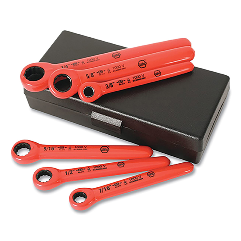 Insulated Ratcheting Wrench Set 6 Pc 12 Pt SAE | GT Safety Products, Inc.