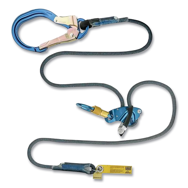 Trigger X Adjustable Rope Positioning Lanyard, Blue, 8 ft, 310 lb Cap ...
