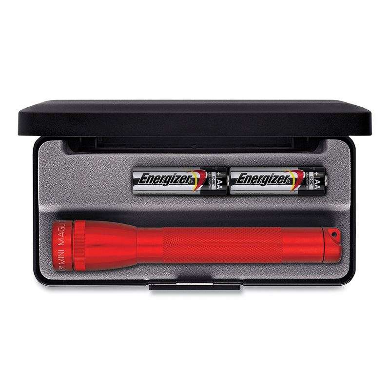 Mini Maglite AA Flashlight 2 AA 14 Lumens Red Presentation Box | GT ...