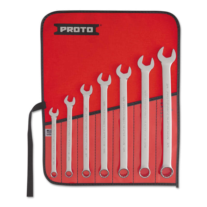 Torqueplus 12-Point Combination Wrench Sets 7 Piece Inch Flat Handle ...