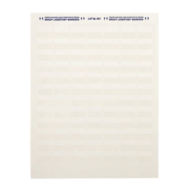 Laser Printable Labels, 8.2 in x 1 in, White/Translucent | GT Safety ...