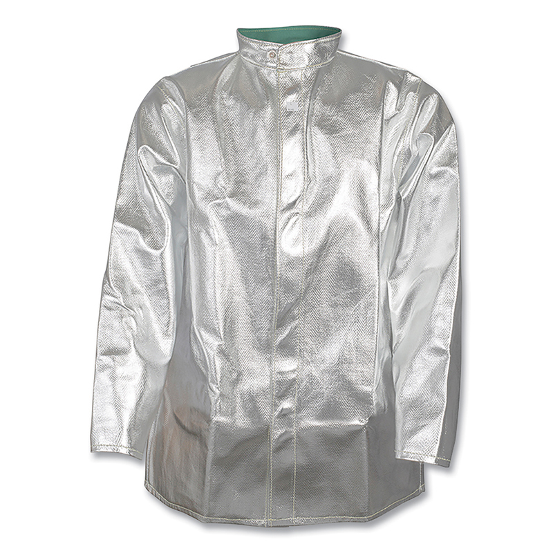 Aluminized Carbon DuPont™ Kevlar® Jacket, 8230, 30 in L, Large, Silver ...