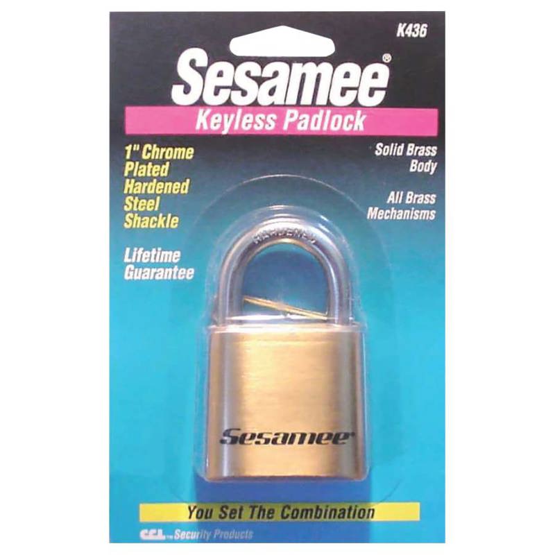 Sesamee K440 Long-Shackle Combination Lock 4-Dial Brass | GT Safety ...