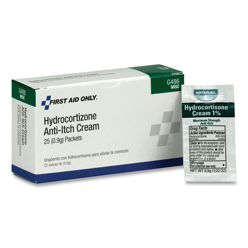 Hydrocortisone Cream 0.9 g Packets 25 per Box | GT Safety Products, Inc.